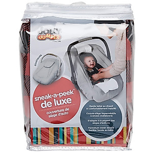 Jolly Jumper Car Seat Deluxe Cover Sneak-A-Peek - Red/Black Check