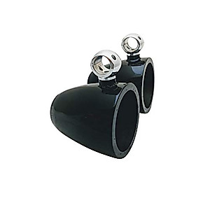 Krypt 8" Aluminum Wakeboard Tower Speaker Enclosure for JL 880, PM282,TS-MR2040, NK1-120L, XS-808, SW808, Revo-8, Audio Stereo for ATV, UTV, Quad, Jeep, Boat, Tubing Clamp 1.25-3 inch (Black)