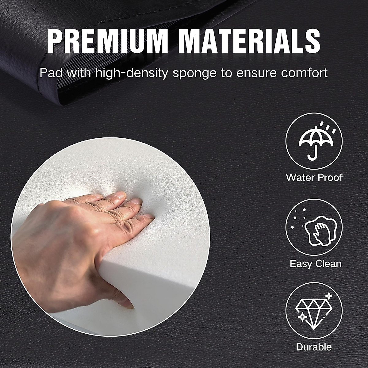 PENNYNANA Salon Booster Seat Leather Cushion for Kids Child Hair Cutting, Oversize Barber Booster Seat for Salon Styling Chair, Barber Beauty Salon Spa Equipment（13"X16.5"X6.7"）, Black