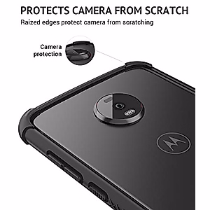 CaseWe - Motorola Moto Z4 Protective Flexible Double Injection Technology (TPU+PC) Bumper Case Cover/Compatible with Moto Mods - All Matte Black