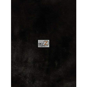 Beaver Shag Faux Fur Fabric Sold by The Yard DIY Coats Costumes Scarfs Rugs Accessories Fashion (Black)