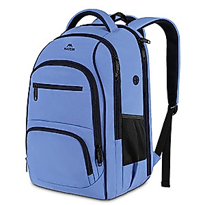 MATEIN Large Laptop Backpack, Water Resistant 17 Inch Travel Laptop Backpack with Waterproof Wet & Dry Pocket, College Lightweight Daypack Durable Anti Theft Computer Bag for Men & Women, Blue