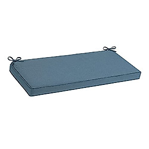 VINGLI Outdoor Bench Cushion 43x18x3 inch Waterproof Fabric Swing Settee Pad Mat with Fixed Ties, Navy Blue …