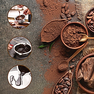 2 Pack Stainless Steel Double Boiler Pot with Heat Resistant Handle, Melting Pot Universal for Melting Chocolate, Butter, Cheese, Caramel and Candy, Capacity 450ML/900ML