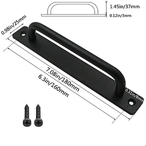 szhdxsy Pack of 2 Aluminium Alloy Sliding Barn Door Handle, Sliding Door Pull Handle,high Performance Handle, Cabinet Door Handles, Drawer knobs, Kitchen Handles,Cabinet Door knobs，Black