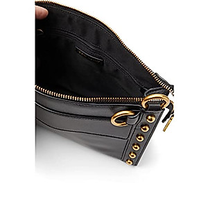 Rebecca Minkoff MAB Crossbody W/Antique Brass Hardware, Black