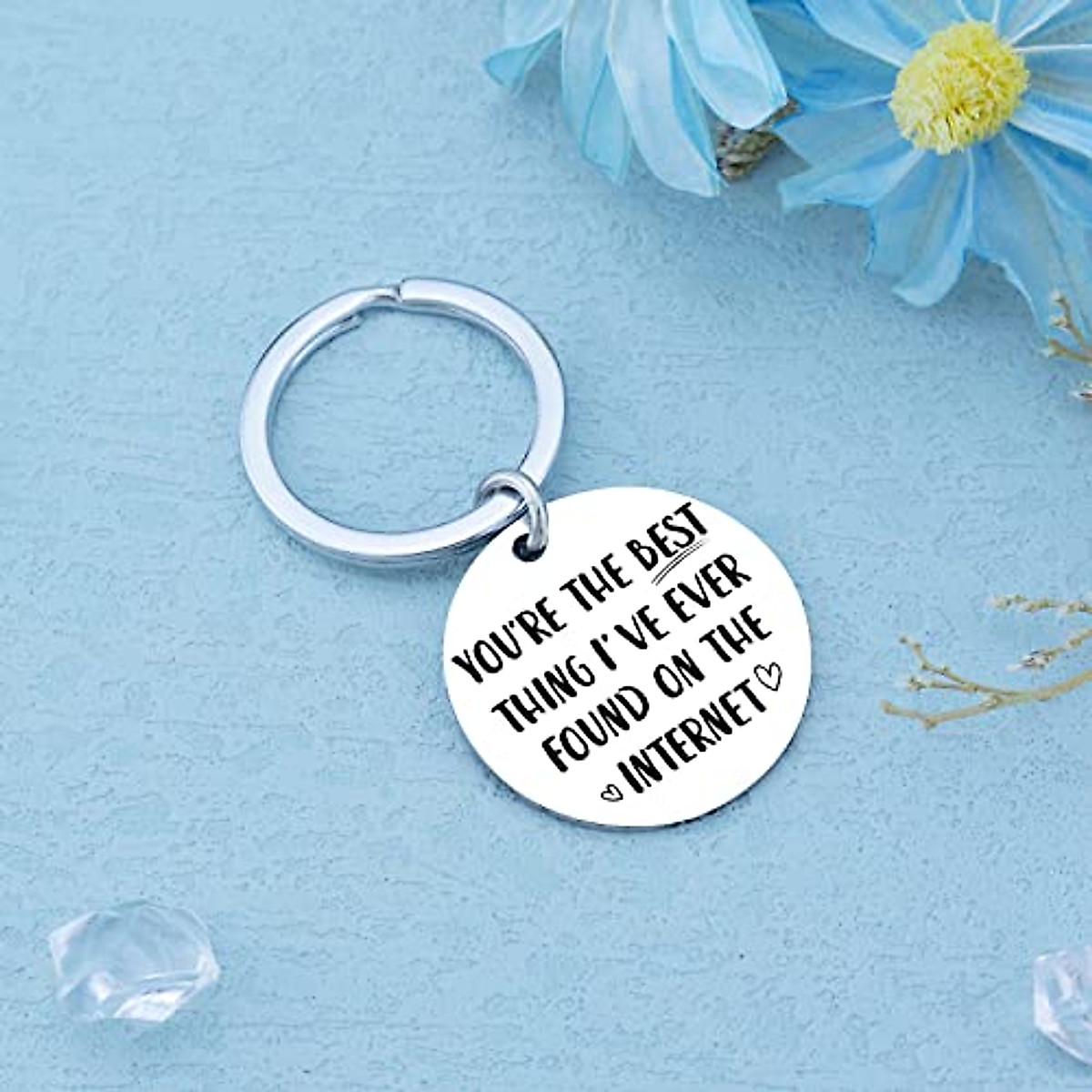 igvean Valentine Gifts for Him Funny Boyfriend Gifts Anniversary Birthday Gifts for Him Boyfriend Romantic Gift for Her Keychain for Boyfriend