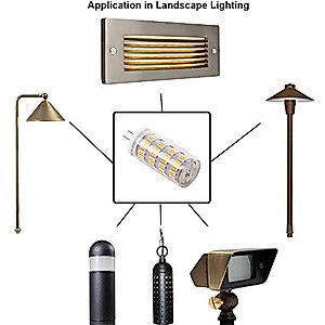 G4 Led Bulb 12V 5W, G4 T3 JC Bi-Pin Base Light Bulb Lamps, 40W Halogen Bulb Equivalent, AC/DC 12V Volt Low Voltage Warm White 3000K, Not-Dimmable, for Home, Landscape. (Pack of 4)