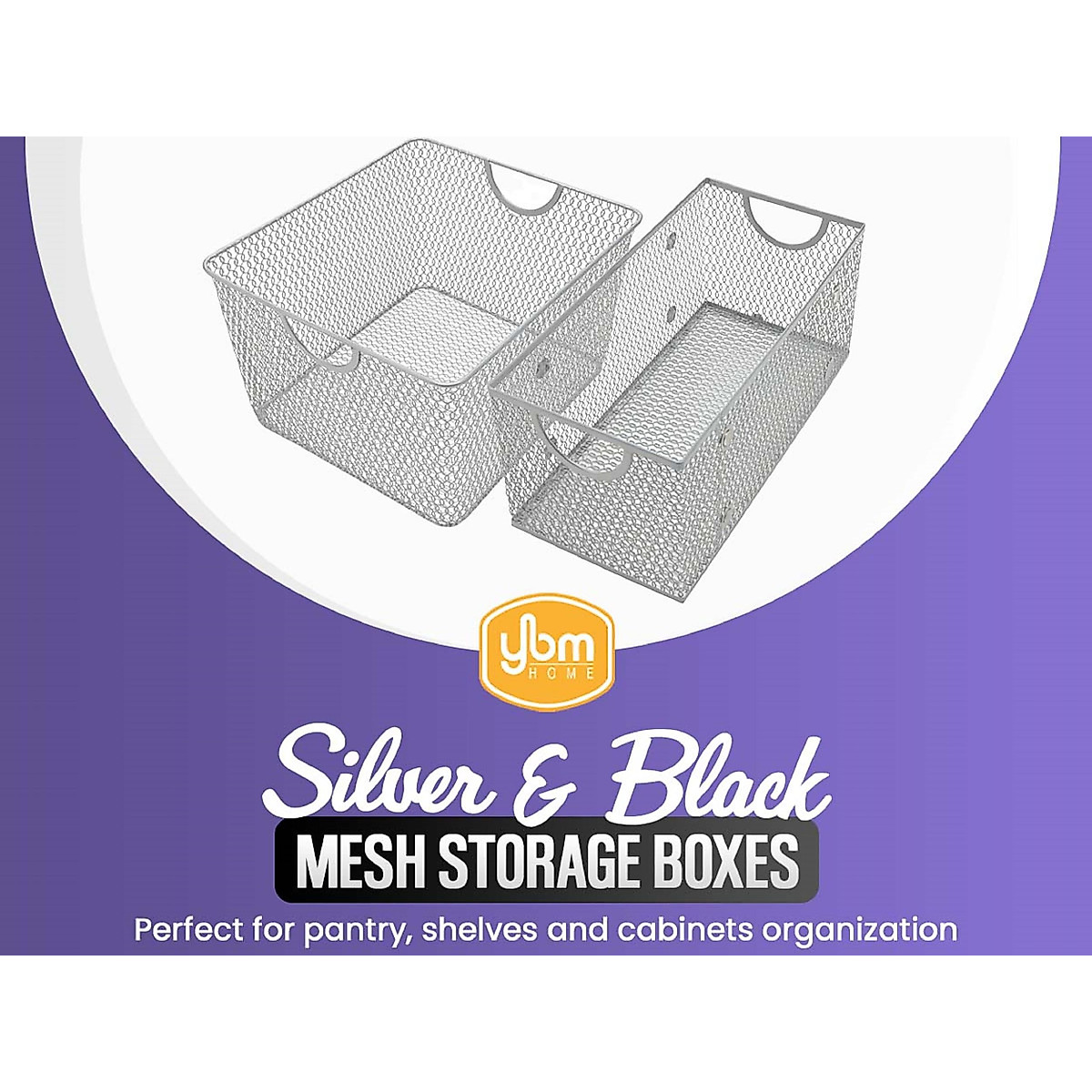 YBM Home Wire Mesh Storage Basket Organizer for CD and DVDs - 6 Pack