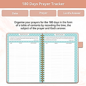 Regolden-Book Prayer Journal for Women, Daily Bible Journal, Devotional Journal, Verse Inspirational Writing Spiral Notebook for Christian Gifts, Lasts 6 Months (8.5x5.5”), Rose Gold