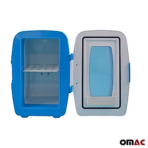 OMAC Mini Fridge for Cosmetics Camping Home Office and Car, Portable, 12V, AC/DC Power, 10 Liter, White