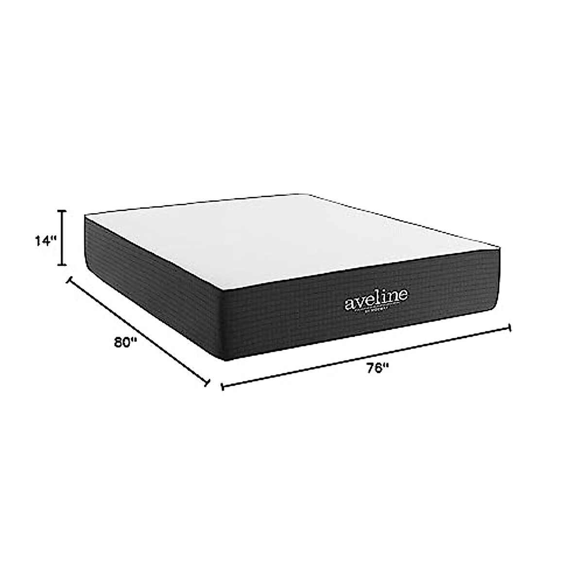 Modway Aveline 14” Gel Infused Memory Mattress with CertiPUR-US Certified Foam King Mattress