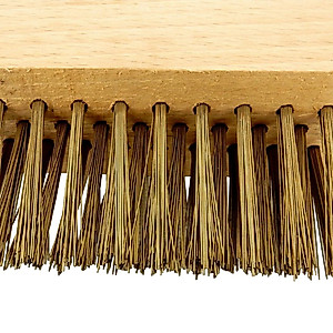 Sweda Push Broom Head Replacement, Hardwood Block Brush with Wire Bristles, Best for Cleaning Driveways, Patios, Concrete Surface, Pools, 13415-L1890