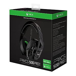 RIG 500 PRO EX Officially Licensed Xbox Gaming Headset with Dolby Atmos 3D Surround Sound for Xbox Series X|S, Xbox One, Windows 10/11-50mm Speaker Drivers Audio Dial - Black