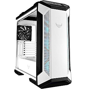 ASUS TUF Gaming GT501 White Edition Mid-Tower Computer Case for up to EATX Motherboards with 2 x USB 3.1 Front Panel, Smoked Tempered Glass, Steel Construction, and Four Case Fans