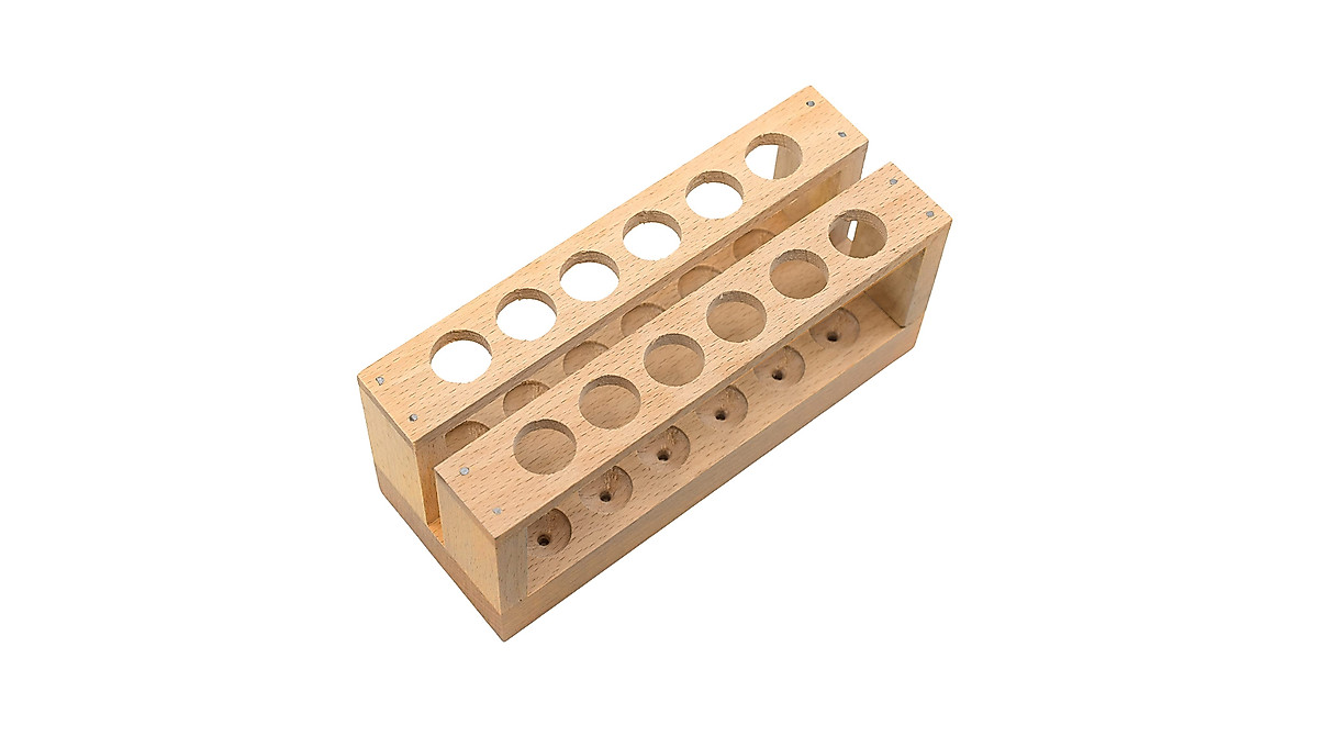 EISCO Wooden Test Tube Rack - Ideal for Labs & Classrooms