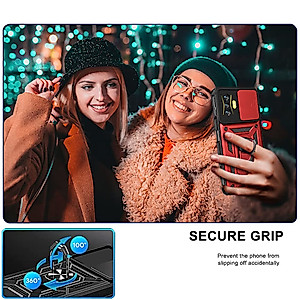 Ysnzaq Military Grade Heavy Duty Shockproof Phone Case for Xiaomi Redmi K50 Gaming/Poco F4 GT, Sliding Window Lens Protection with Magnetic Car Bracket Phone Cover for Xiaomi Poco F4 GT SJ Silver