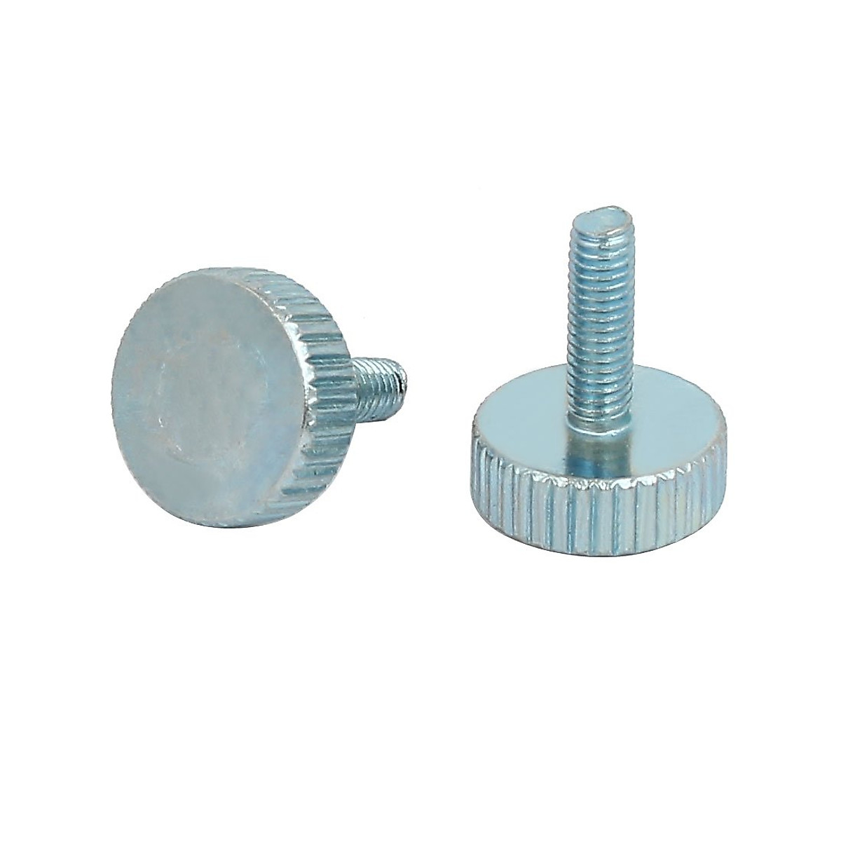 uxcell M3x10mm Knurled Head Flat Point Fully Threaded Thumb Screws Fastener 14mm Total Length 15pcs