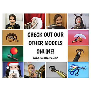 Sax-stache - Clip-on Mustache for Saxophone (Alto)