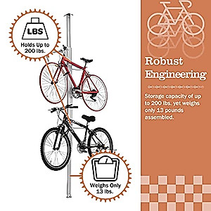 RAD Cycle Aluminum Bike Stand Bicycle Rack Storage or Display Holds Two Bicycles