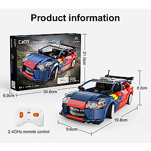 dOMOb Citroen C4 Rally WRC RC Car Building Kit – Bricks Toys for 6+ Age Kids & Adults – 1:20 Model Build Set – 2.4GHz Remote Control – 329 pcs Blocks – STEM for Boys & Girls