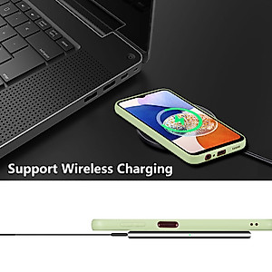 ZTOFERA Floral Case for Samsung Galaxy A14 5G,Clear Cute Flower Pattern Case for Girls Women,Flexible Silicone Protective Slim Shockproof Bumper Phone Case for Samsung Galaxy A14 5G,Green