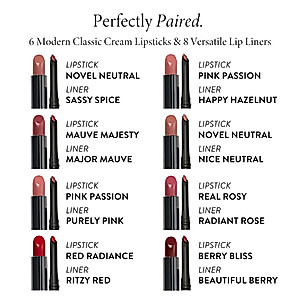 LAURA GELLER NEW YORK Modern Classic Duo - Red Radiance Lipstick + Ritzy Red Lip Liner - Ultra-Rich Color - Luxurious and Lightweight - Cream Finish