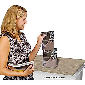 Marketing Holders 5.5" Brochure Holder Wall Mount or Countertop with Hardware Menu Pamphlets Holder Calling Cards Literature Certificate Gift Display Rack Security for Amusement Parks