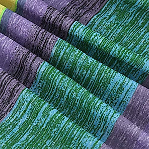 ESKNAS Womens Blouse Summer Rainbow Gradients Stripe Print Tunic Tops Short Sleeve V-Neck Pleated T-Shirt (Blue,XXXXL)