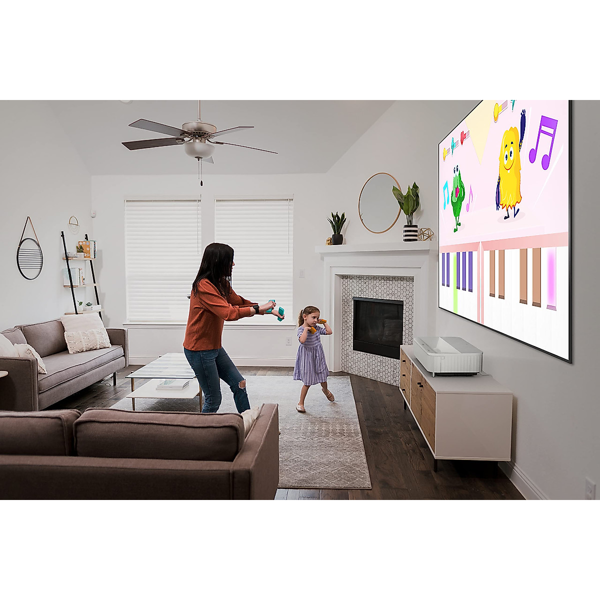 2022 New Upgrade Epson EpiqVision Ultra LS800 Ultra Short Throw 3-Chip 3LCD Smart Streaming Laser Projector, 4,000 Lumens, 4K PRO-UHD, HDR, 150", Android TV, 2.1ch Yamaha Built-in Speakers - White