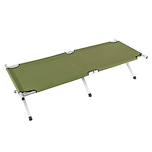 Guangshuohui Camp Bed, Portable Folding Camping Cot for Adults,Indoor Outdoor Portable Sleeping Cot for Hiking, Camping with Carrying Bag Army,Green