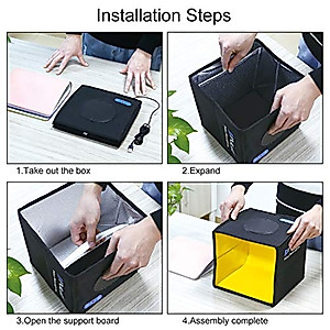 Foldable Photo Box Portable Studio Kit 12 Background Colors LED Dimmable Photography Light Box 25 cm Photo Props Equipment