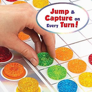 MindWare Skippity – Jump-and-Capture Board Game for 2 to 4 Players – Twist on Checkers – 100pc – Fun for Kids & Adults, Ages 5+