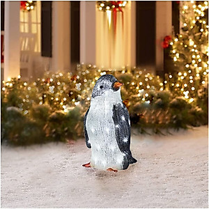 FZYUAN Solar Lights for Outdoor Garden, 3D Penguin Lamp Outdoor Lawn Decorative Landscape LED Lights for Garden Patio Yard Pathway Party Holiday, 3 Pack