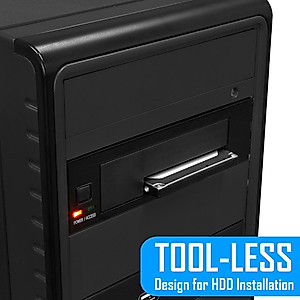 Kingwin Universal Hot Swap Mobile Rack For 2.5” or 3.5” SSD/HDD, Internal Tray-Less SATA Hard Drive Backplane Enclosure, Support SATA I/II/III & SAS I/II 6Gbps and [Optimized for 2.5” or 3.5” SSD/HDD]