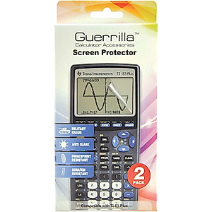 TI 83 Plus Graphing Calculator with Guerrilla Military Grade Screen Protector Set, Certified Reconditioned (New Model)