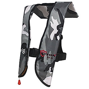 Eyson Inflatable Life Jacket Life Vest Basic Automatic/Manual (639 White Camouflage Auto)