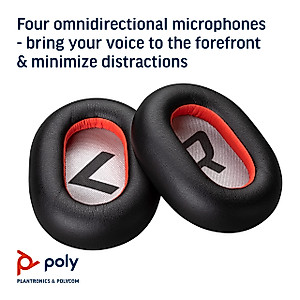 Plantronics - Voyager 8200 UC (Poly) - Bluetooth Dual-Ear (Stereo) Headset - USB-A Compatible to connect to your PC and Mac - Works with Teams, Zoom & more - Dual-Mode Active Noise Canceling