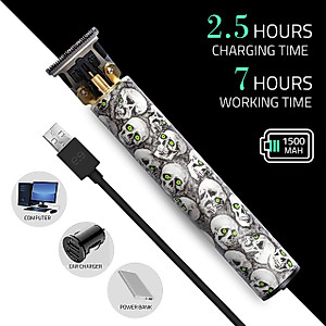 T-Blade Trimmer, Professional Cordless Zero Gapped Hair Clipper for Men Barber, 0mm Trimmer for Fading Beard Mustache Bald Neck Hair Edges, USB Rechargeable