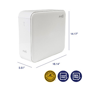 Pureit 5 Series UR5640 RO Reverse Osmosis Water Purifier, DURAViva Filtration Tech, WQA Gold Seal-Certified, 569 GPD Fast Flow, 90%+ TDS removal, Tankless, Compact Under Sink, Stainless Steel Faucet