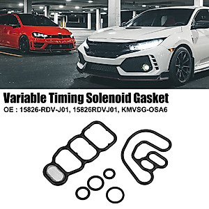 X AUTOHAUX 1 Set 15826-RDV-J01 15826RDVJ01 KMVSG-OSA6 Variable Timing Solenoid Gasket for Honda Pilot 2006 2007 2008