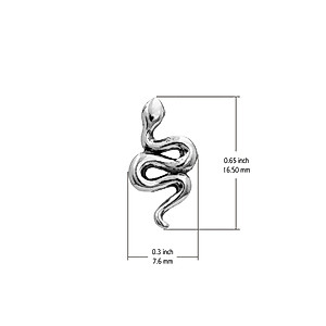Boma Jewelry Sterling Silver Snake Stud Earrings