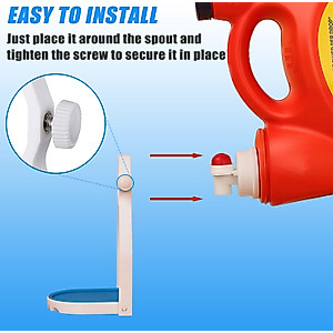 HINSOCHA Laundry Detergent Cup Holder & Drip Tray (2-Pack), No-Mess Drip Catcher with Fixed Screw and Removable Silicone Mat, Blue