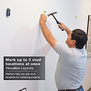 Calculated Industries 7310 StudMark Magnetic Stud Finder with 2 Removable Magnet Markers | Finds & Marks up to 3 Stud Locations | Updated 2020 More Powerful Rare Earth Magnets, No Batteries Needed