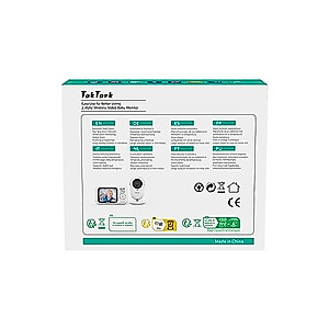 TakTark Baby Monitors, BM611 3.2" Baby Monitor with Camera and Audio, 2 Way Audio, Night Vision, Digital Zoom, VOX Mode, Indoor Room Temperature, Range up to 850ft