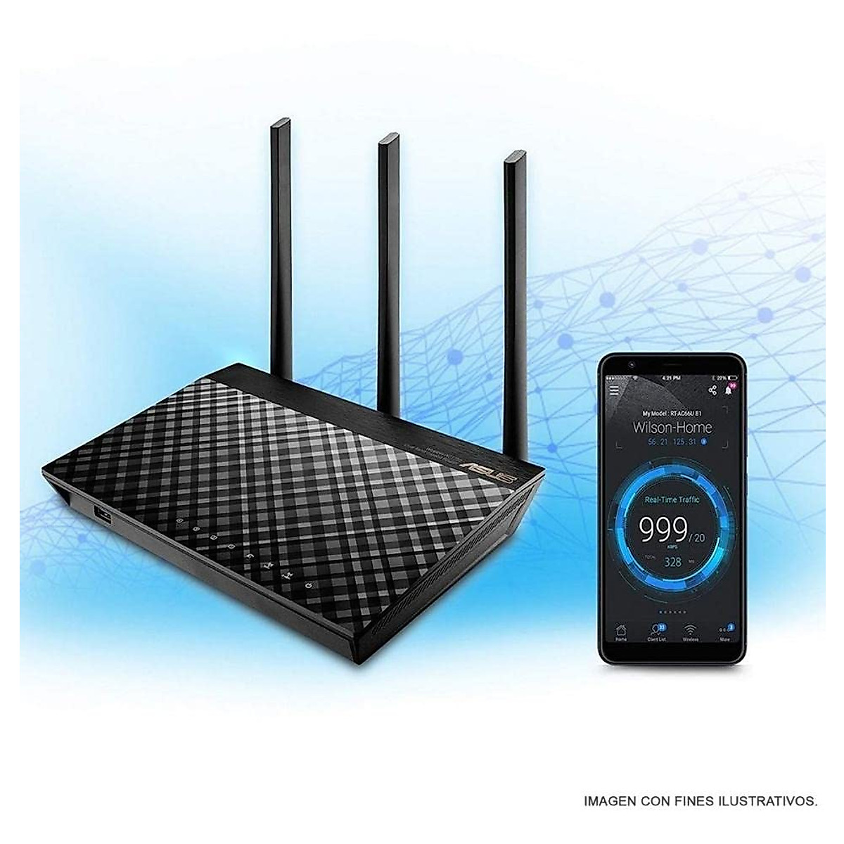 ASUS AC1750 WiFi Router (RT-AC66U B1) - Dual Band Gigabit Wireless Internet Router, ASUSWRT, Gaming & Streaming, AiMesh Compatible, Included Lifetime Internet Security, Adaptive QoS, Parental Control