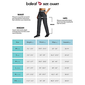 BALEAF Fleece Lined Pants Women Straight Leg Sweatpants Thermal Cotton Athletic Winter Trackpants Lounge with Pockets Dark Grey M