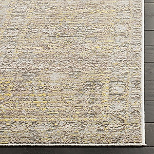 SAFAVIEH Valencia Collection Accent Rug - 4' x 6', Grey & Multi, Boho Chic Distressed Design, Non-Shedding & Easy Care, Ideal for High Traffic Areas in Entryway, Living Room, Bedroom (VAL123C)