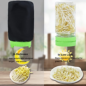 3 Set Sprouting Lids- Mason Jar Strainer Lid Sprout Maker Lids with Stainless Steel Screen Germination Kit Seed Sprout Jar Lids with Drip Tray for Regular Wide Mouth Mason Jars（Bottle Not Include)