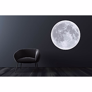 Moon Wall Decal Room Decor - Bedroom Wall Stickers - Moon Removable Wallpaper - Moon Wall Mural Vinyl Art Décor Sticker (24" x 24")